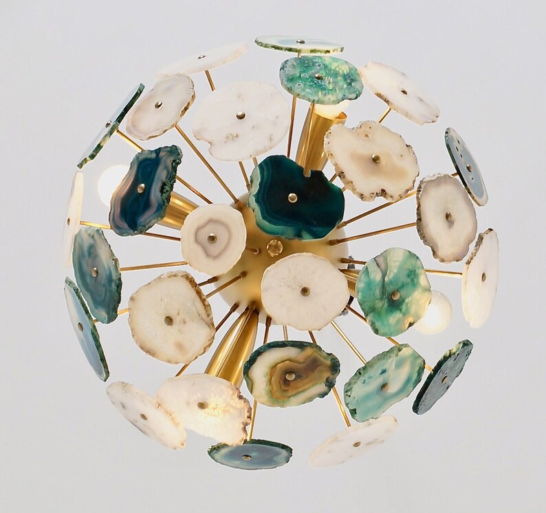 Gorgeous Flush Mount Sputnik Agate Ceiling Lamp Light - Etsy