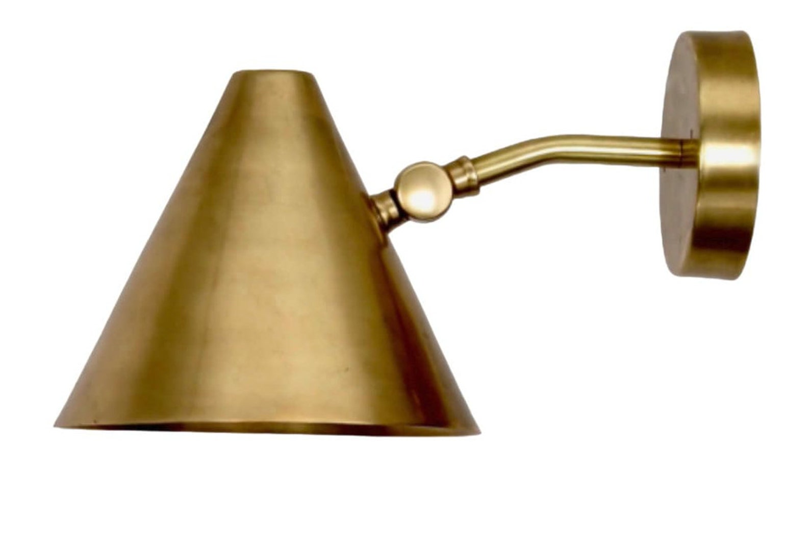 Modern Adjustable Wall Lamp Light Sconce CONO 2 , Handmade Brass ...