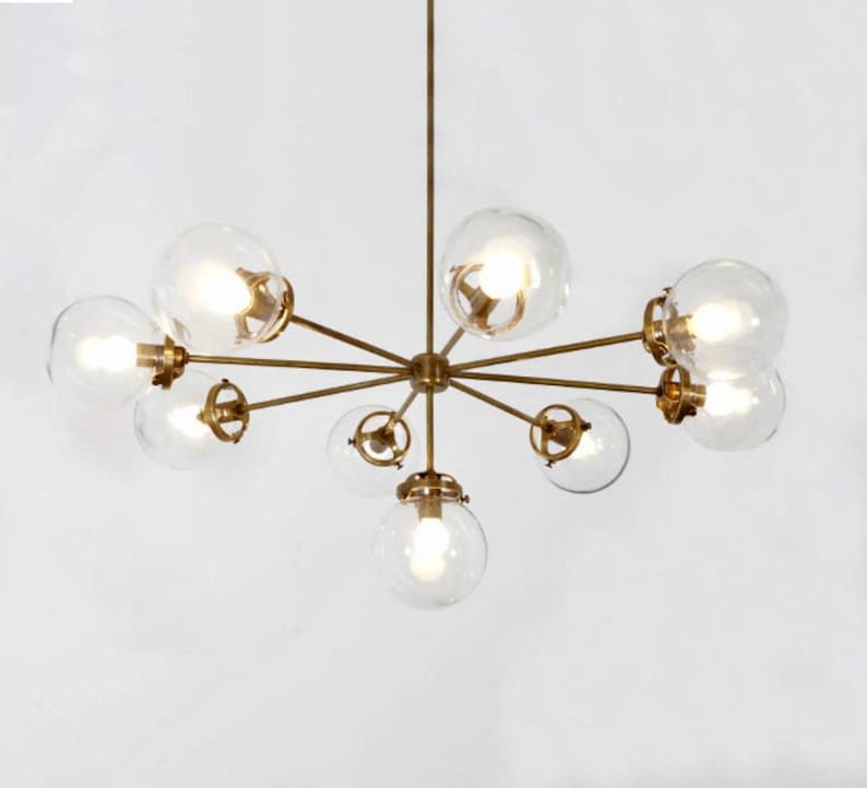 Gorgeous Mid Century Sputnik HELIO Chandelier Light Fixture , Large ...