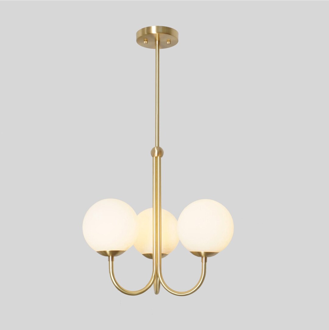 Modern Brass Ceiling Pendant Light Lamp, Triple ANGEL Ceiling Light ...