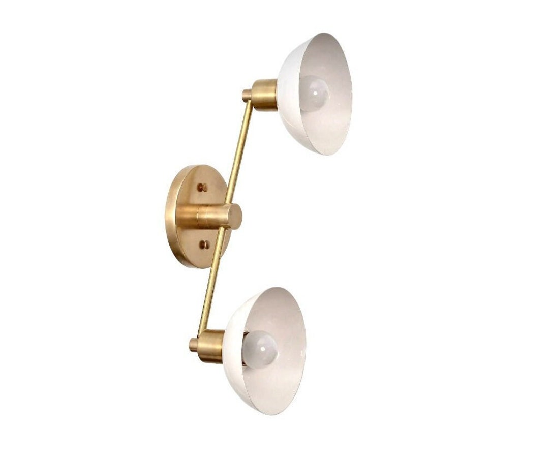 Modern Brass 2-arm Wall Sconce, Bathroom Vanity Light - Etsy