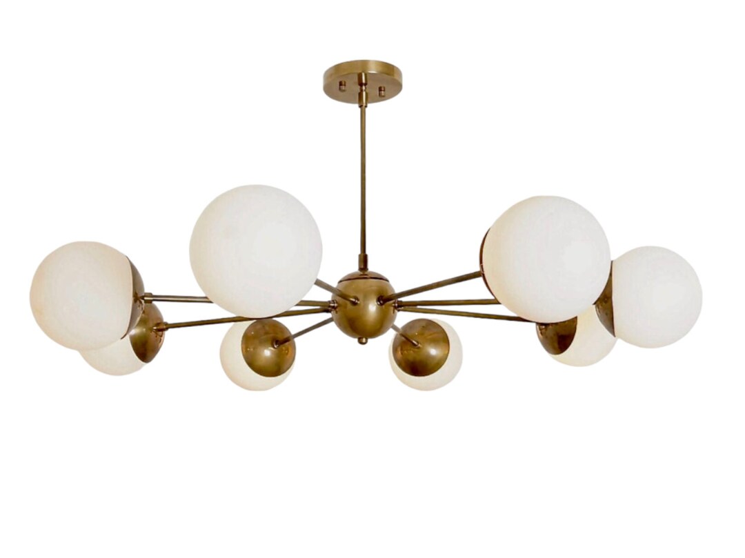 Gorgeous Mid Century Sputnik Chandelier Ceiling Light Lamp, Brass ...