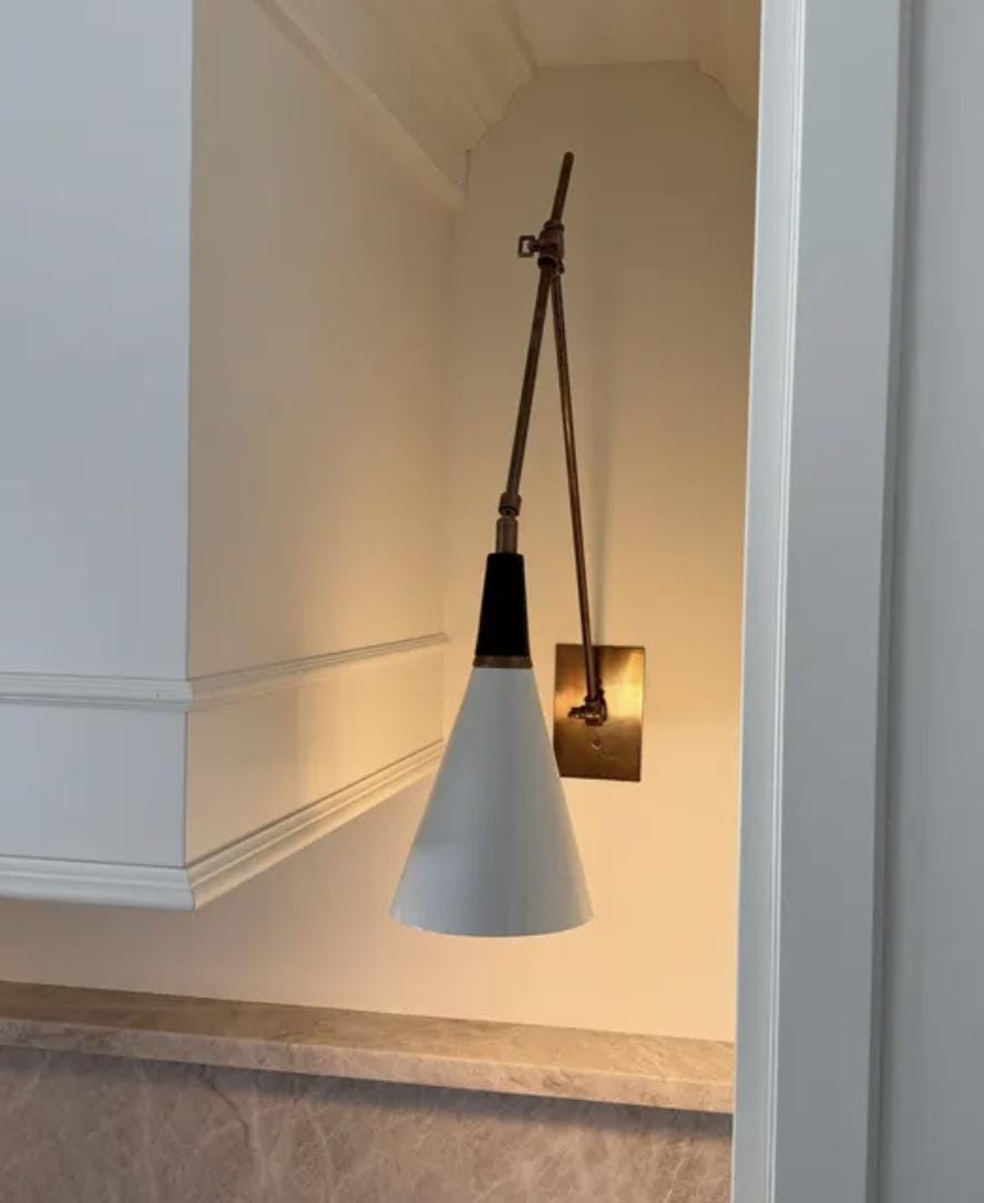 Adjustable Brass Wall Lamp Handmade Vintage SCICCOSO II Wall Lamp ...