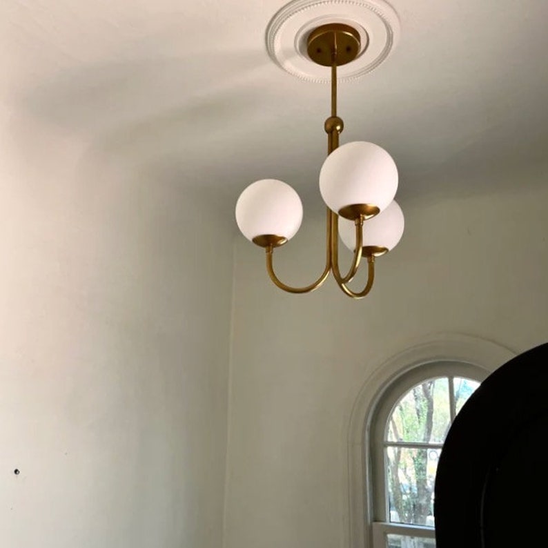 Modern Brass Ceiling Pendant Light Lamp Triple ANGEL Ceiling - Etsy