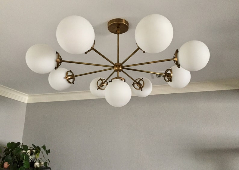 Gorgeous Mid Century Sputnik HELIO Chandelier Light Fixture , Large ...