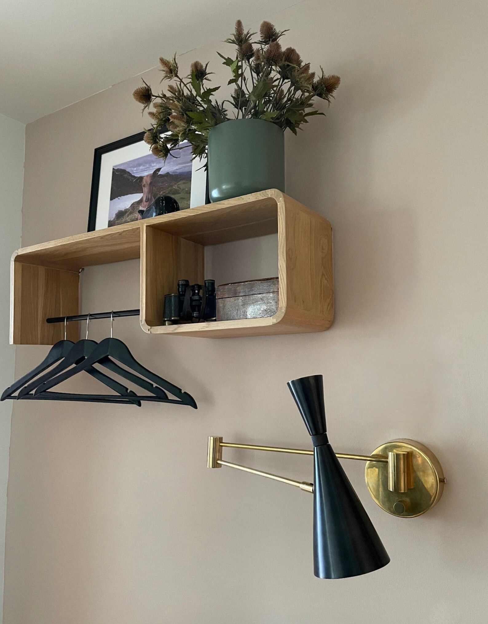 Mid Century Wall Sconce LELO 2 Wall Light Lamp Black , Handmade Brass ...