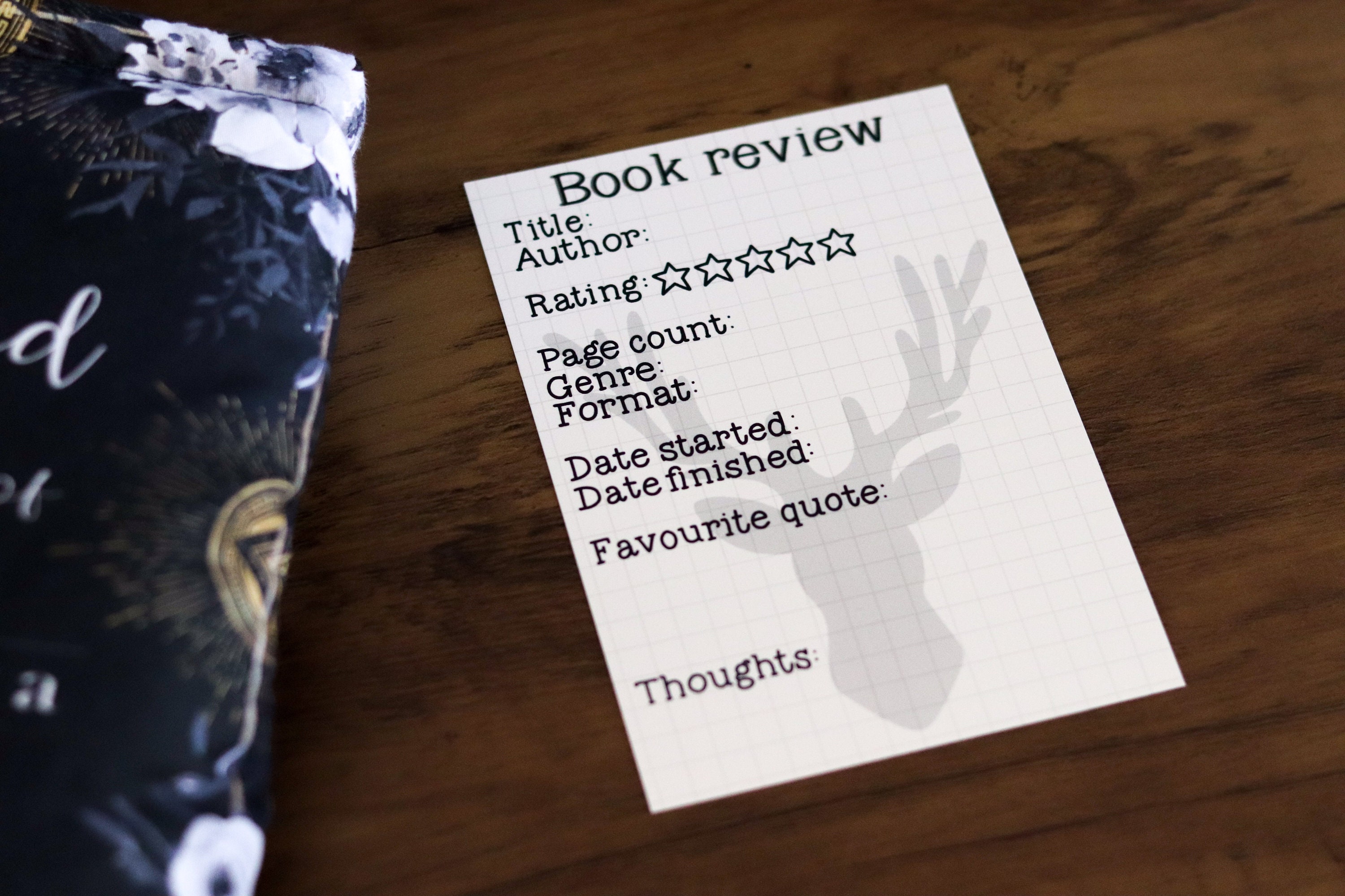 Book Review Cards Review Card Set Throne of Glass Book | Etsy