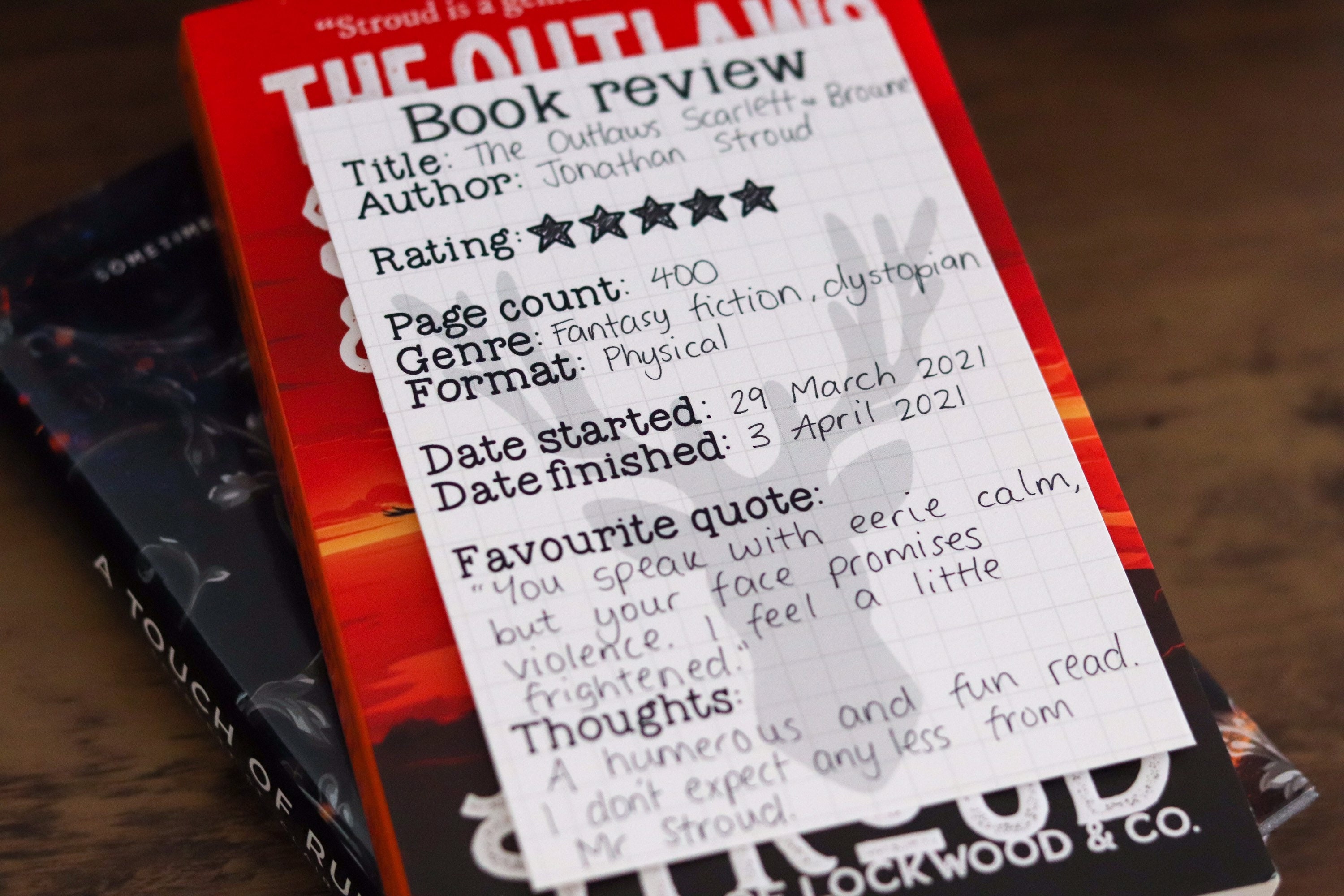 Book Review Cards Review Card Set Throne of Glass Book - Etsy UK