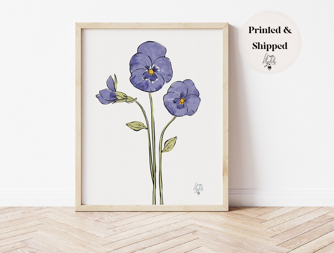 Violet Birth Flower Painting, Birth Flower Bouquet, Violet Flower ...
