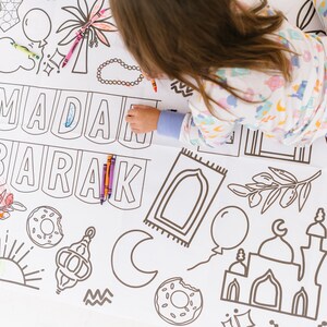 Huge Ramadan & Eid Coloring Poster for Kids| Coloring Table Cover ...