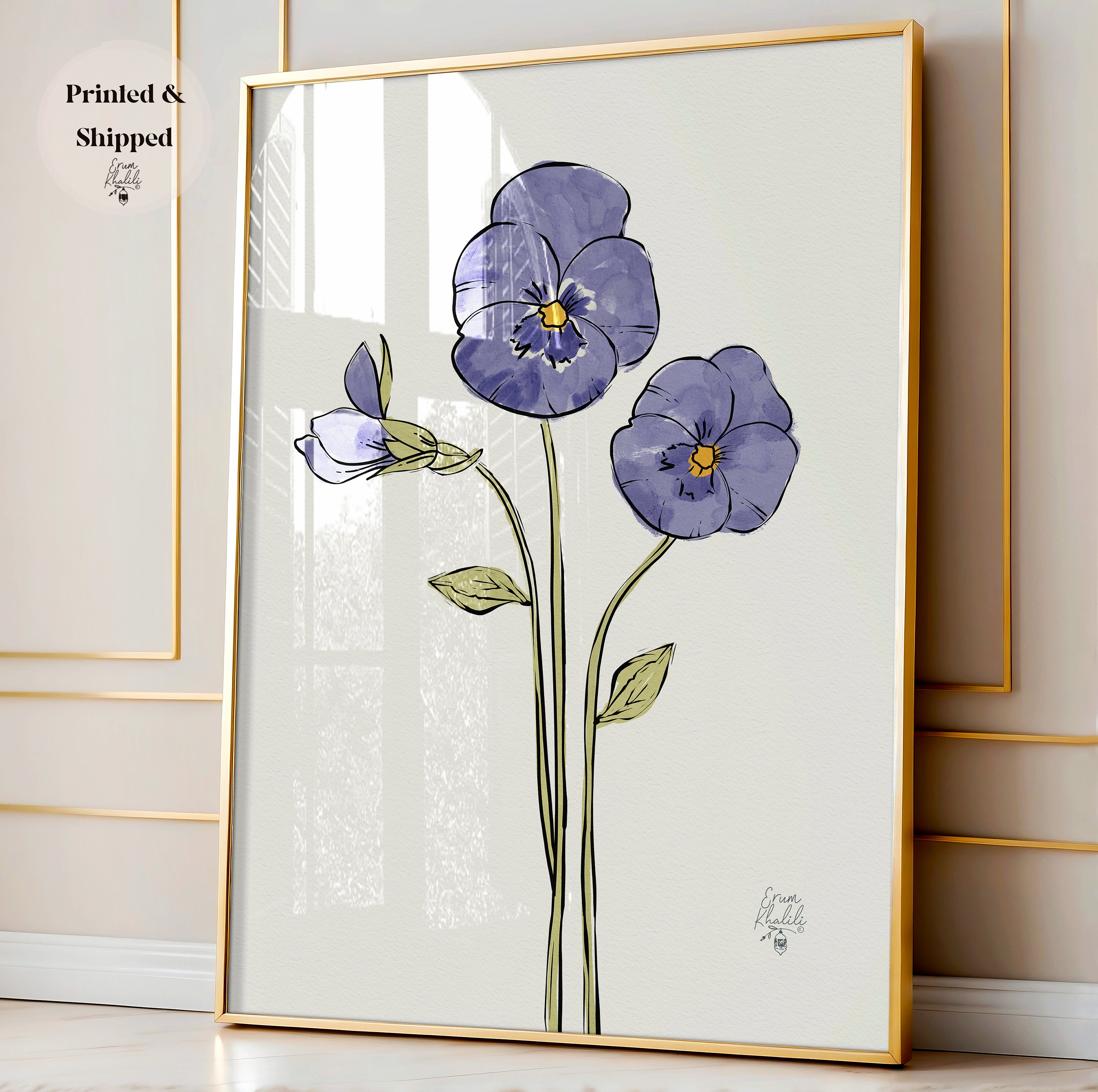 Violet Birth Flower Painting, Birth Flower Bouquet, Violet Flower ...