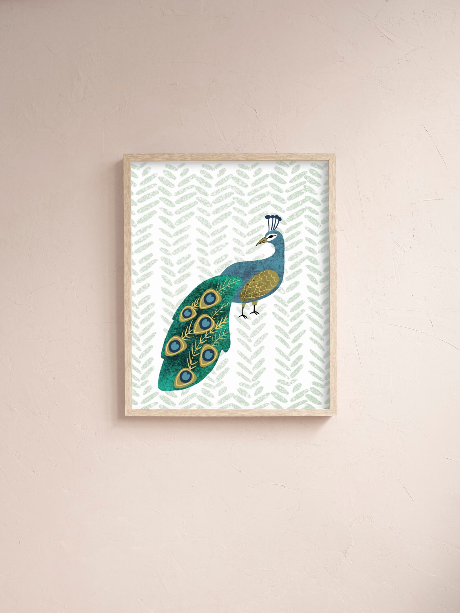 Peacock Wall Art, Peacock Art Print, Modern Wall Art, Peacock, Boho ...