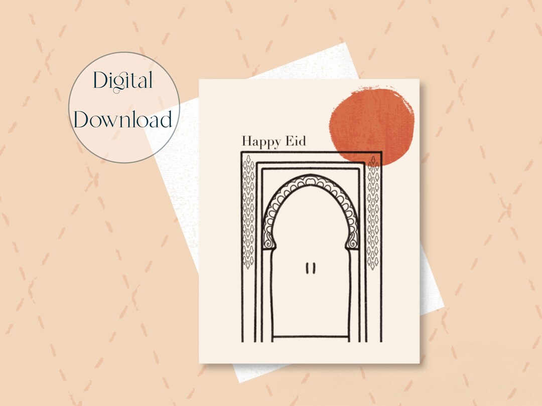 Digital Download Happy Eid Card Printable | Ramadan Decor | Gift Wrap ...