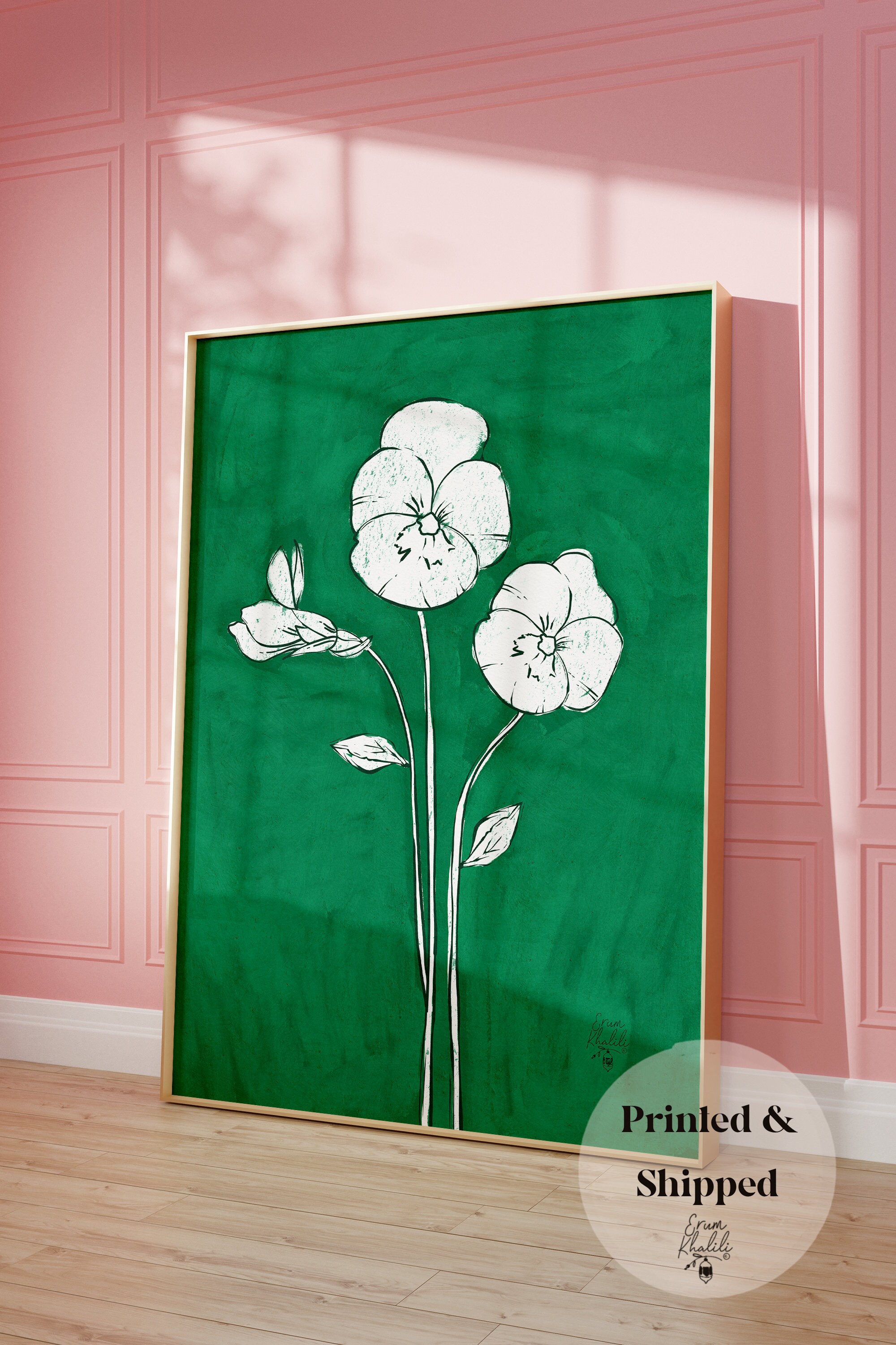 Violet Flower Painting, Birth Flower Bouquet, Violet Flower Artwork ...