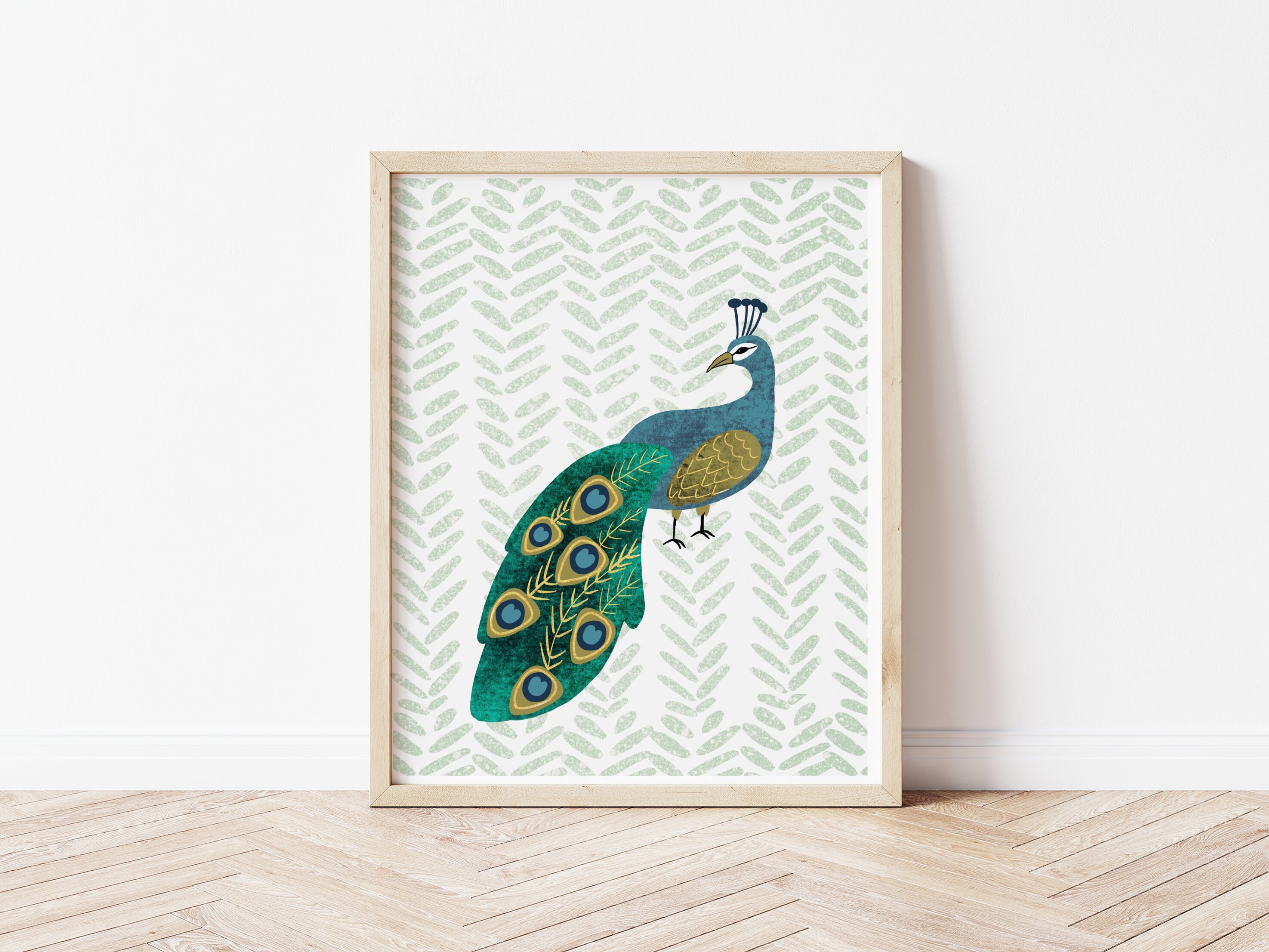 Peacock Wall Art, Peacock Art Print, Modern Wall Art, Peacock, Boho ...