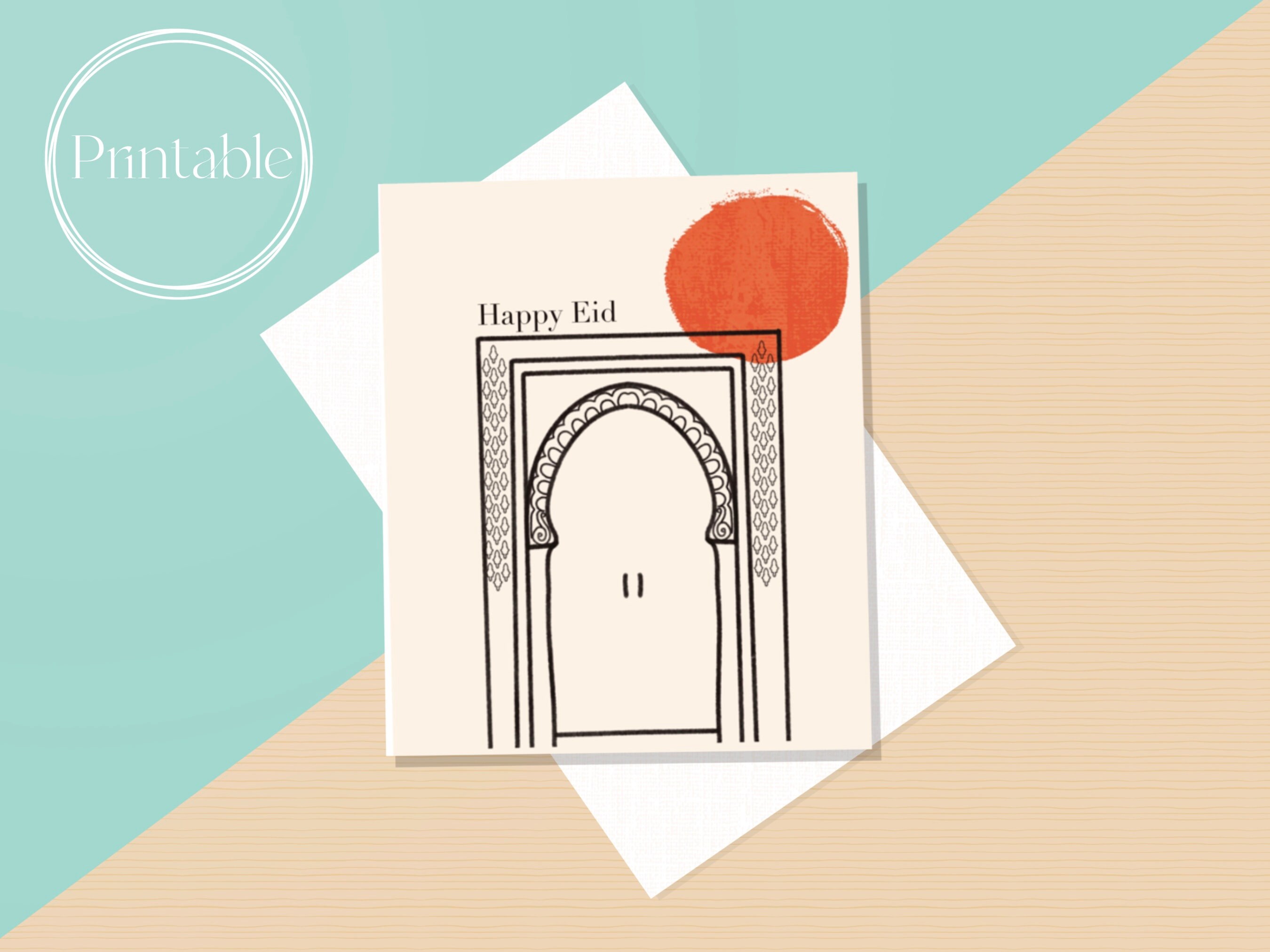 Digital Download Happy Eid Card Printable Ramadan Decor - Etsy