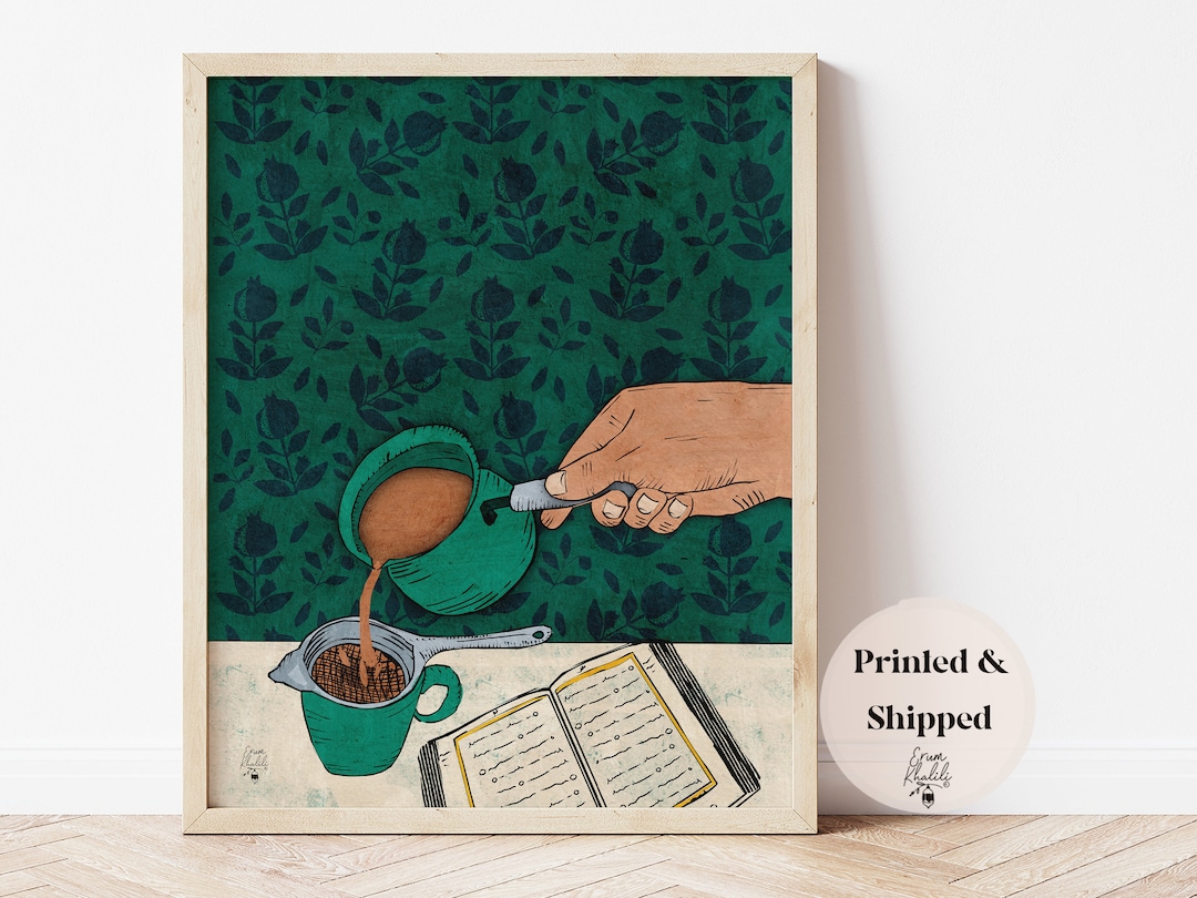Indian Folk Art Floral Print Pakistani Chai Artwork Desi Wall Art ...