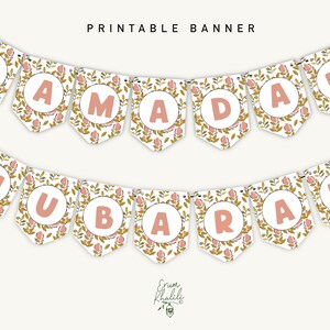 Ramadan and Eid Mubarak Printable Banner, Ramadan Mubarak Banner ...