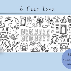 Huge Ramadan & Eid Coloring Poster for Kids| Coloring Table Cover ...