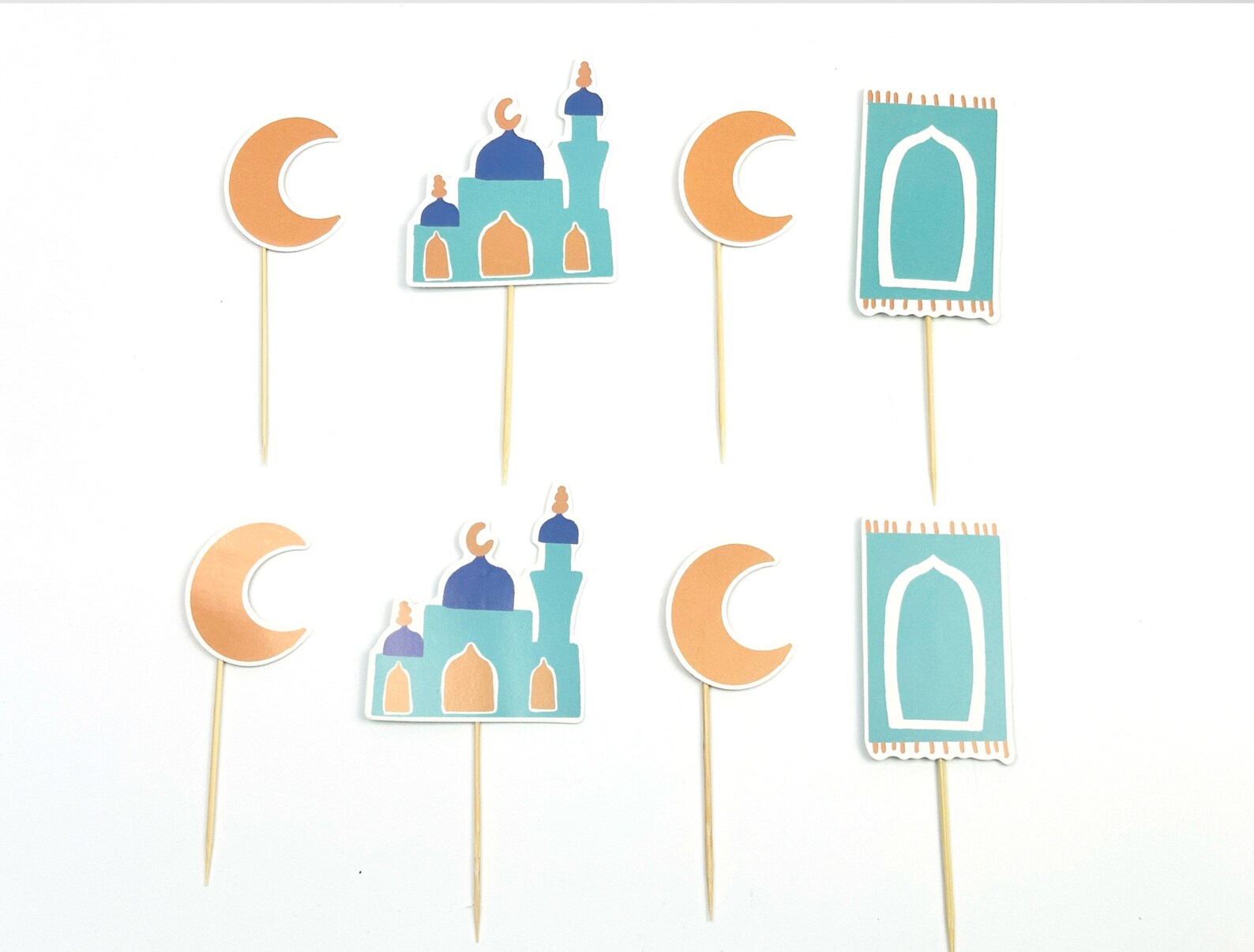 Set of 8 Ramadan Cupcake Toppers I Eid Gifts Wrapping Paper Eid Gift ...