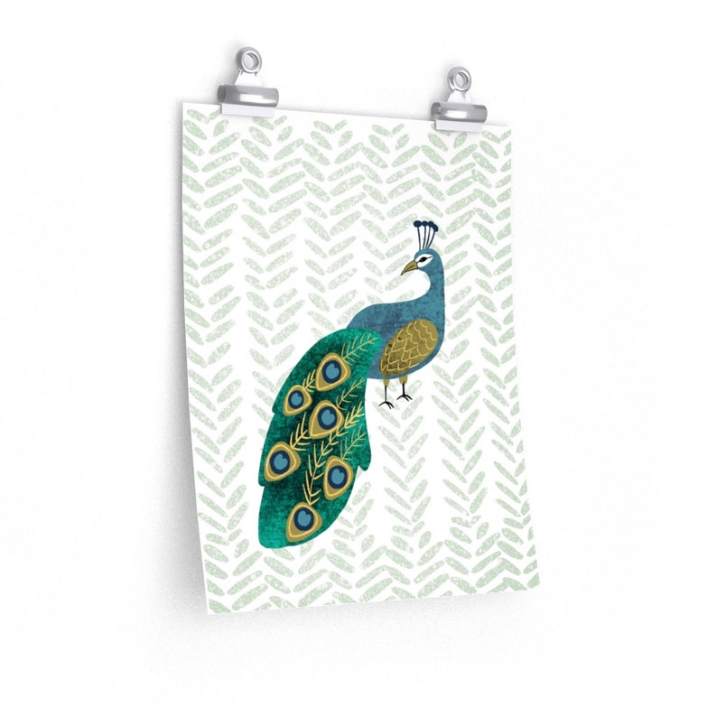 Peacock Wall Art, Peacock Art Print, Modern Wall Art, Peacock, Boho ...