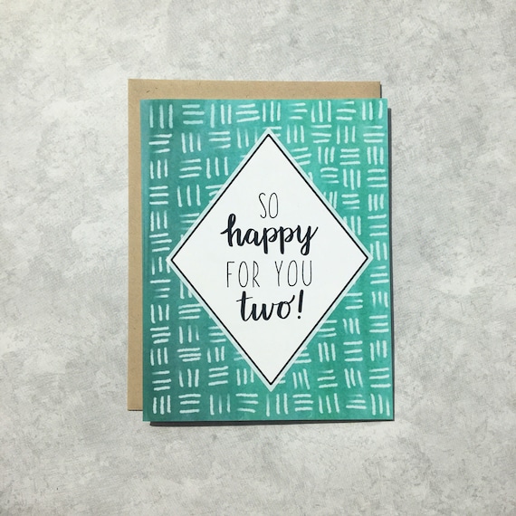 Congratulations Card so Happy for You Two | Etsy