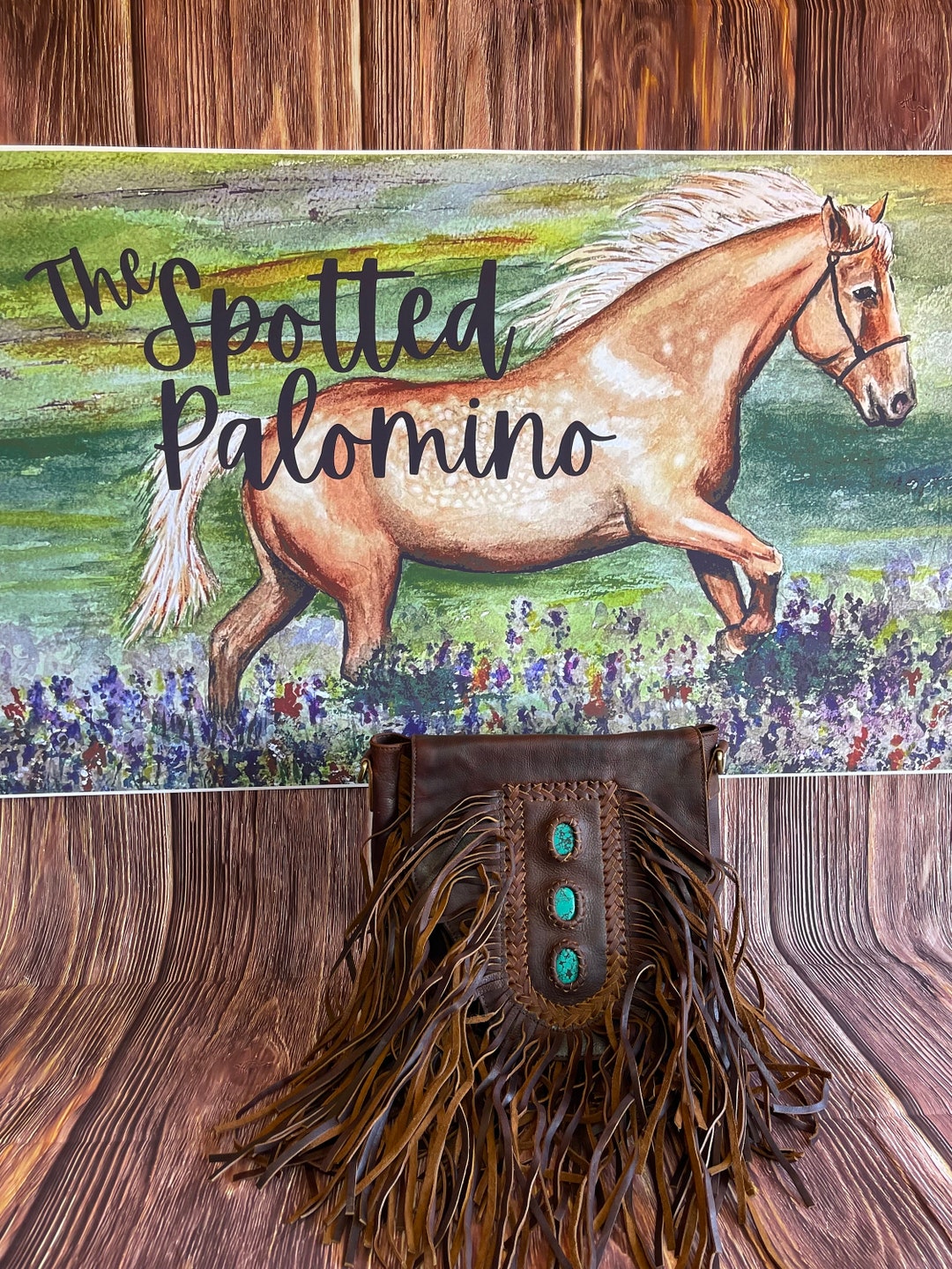 Macie Leather With Heavy Fringe and Turquoise Detail Crossbody - Etsy