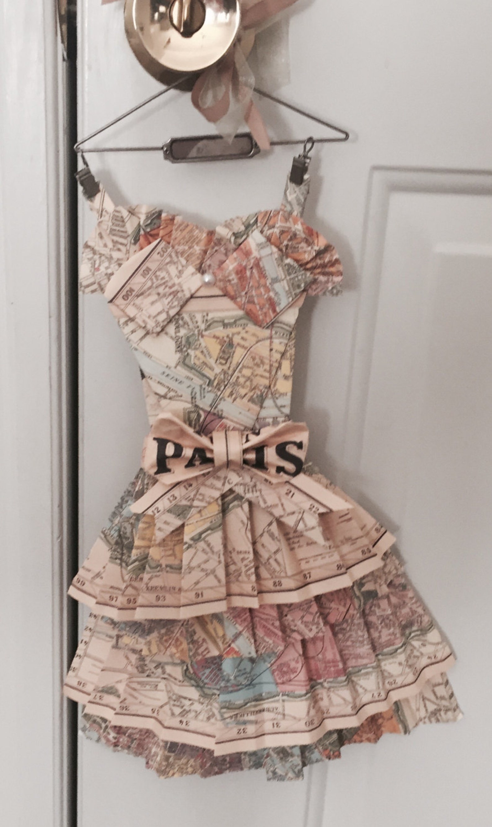 Girls map dress/World map Handmade folded map dress | Etsy