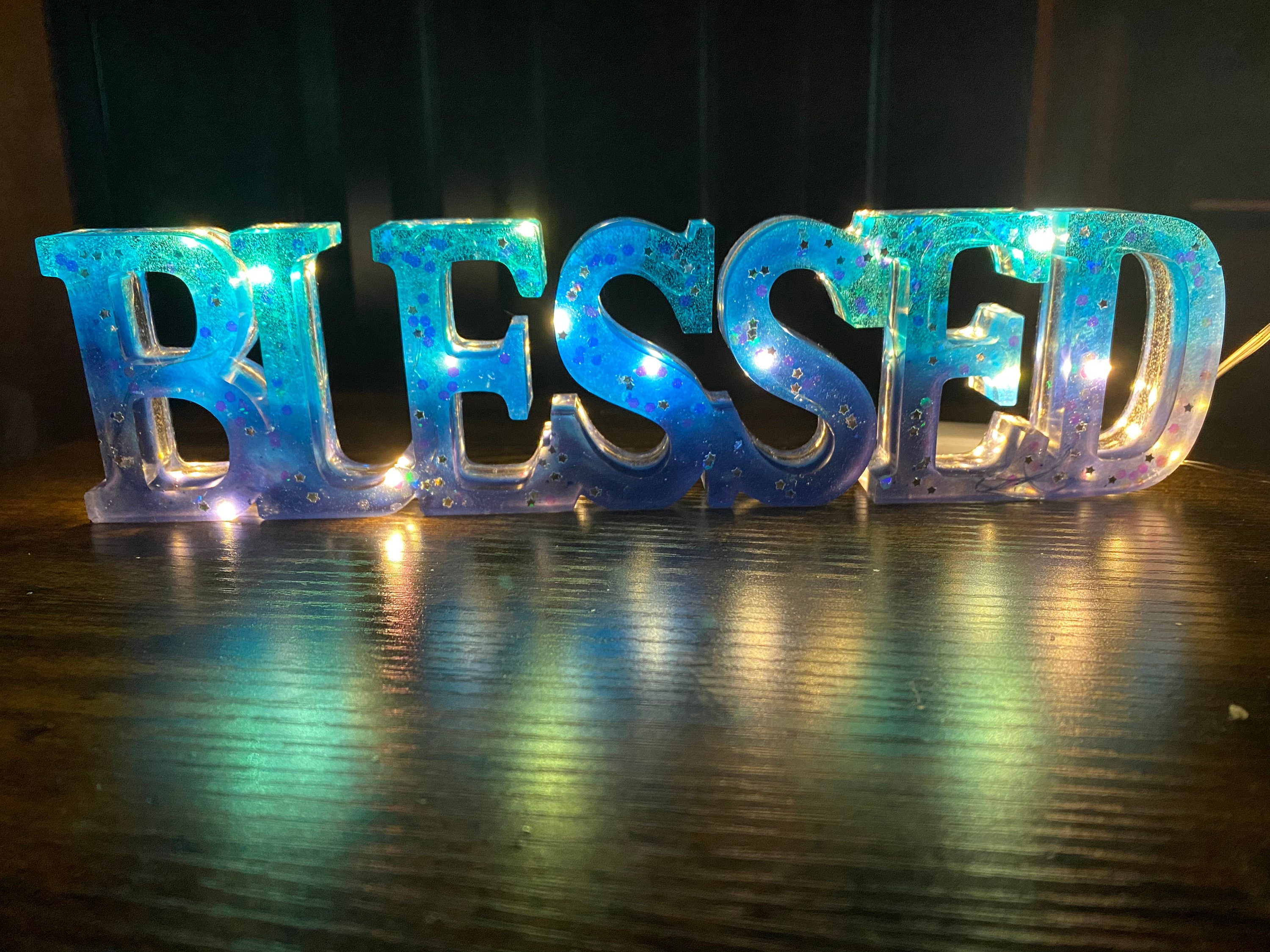 Illuminated Inspirational Blessed Sign, Meaningful Gift for Her ...