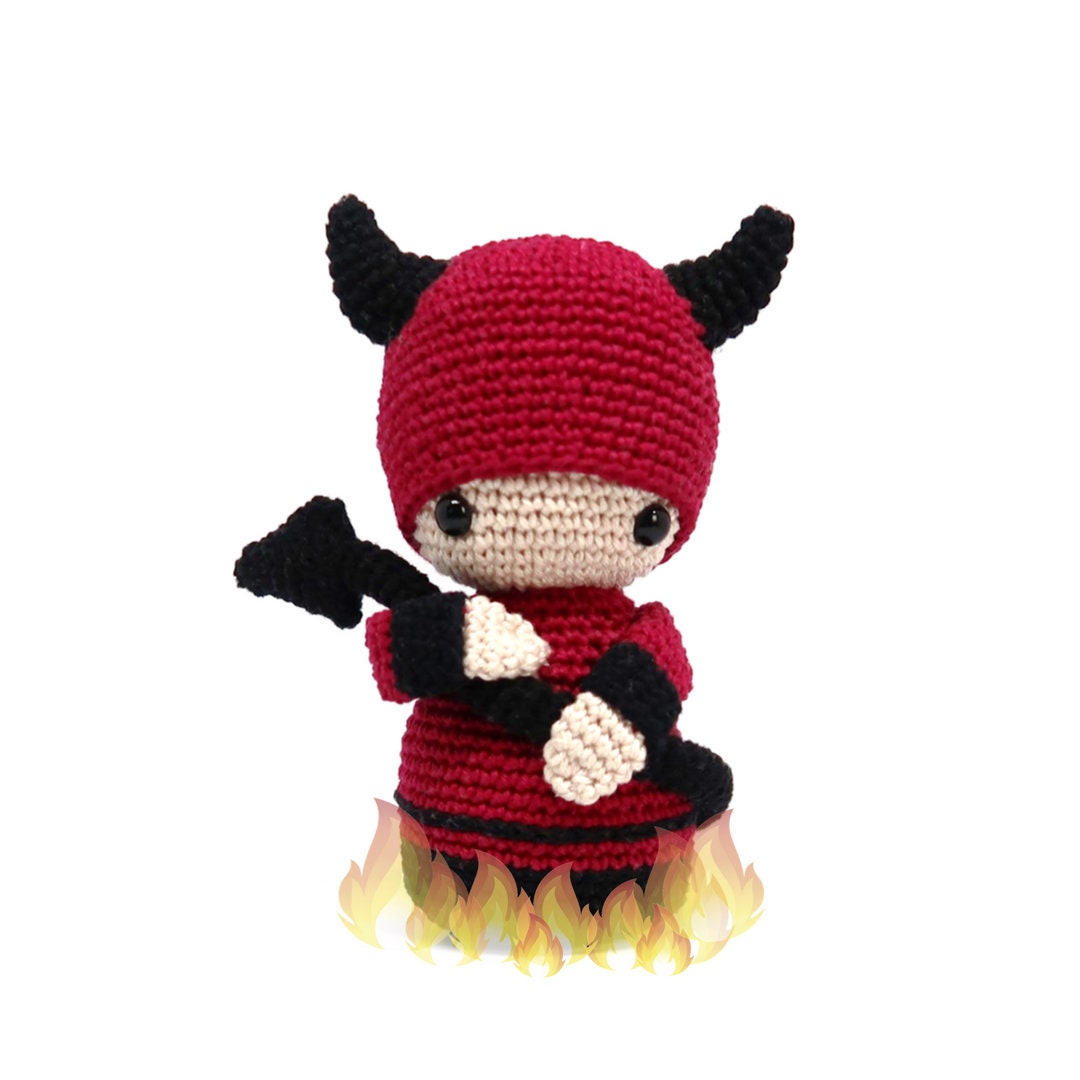 DEVIL Crochet Pattern, Kokeshi Doll - Etsy