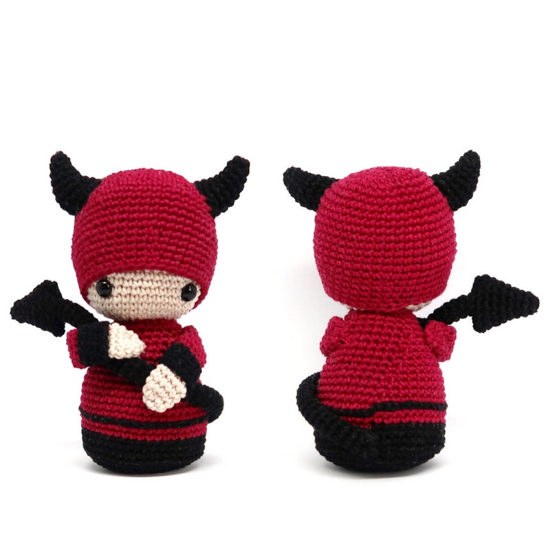 DEVIL Crochet Pattern, Kokeshi Doll - Etsy