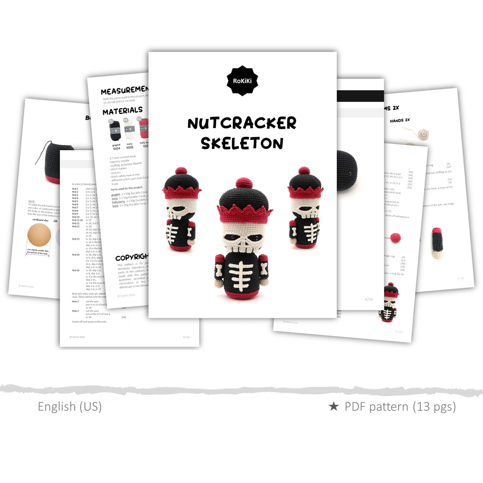 Nutcracker Skeleton Crochet Pattern - Etsy