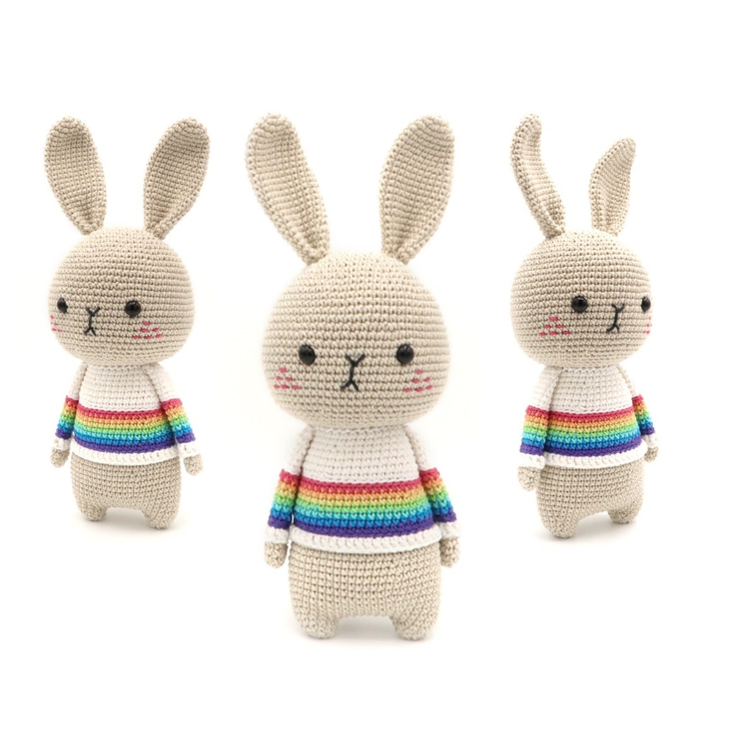 Rainbow Bunny Crochet Pattern - Etsy
