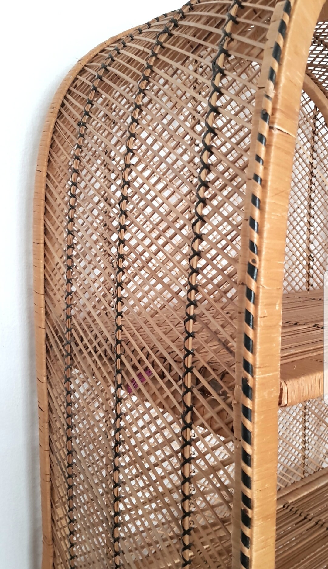 NOW SOLD Midcentury Rattan Shelf Unit, Vintage Rattan Bookshelves ...