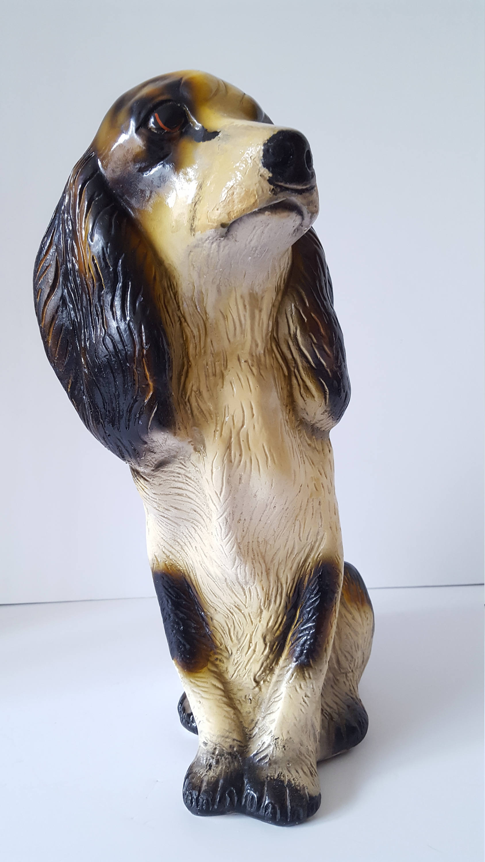 Large Vintage Chalkware Spaniel Figure Statue Vintage Gesso - Etsy