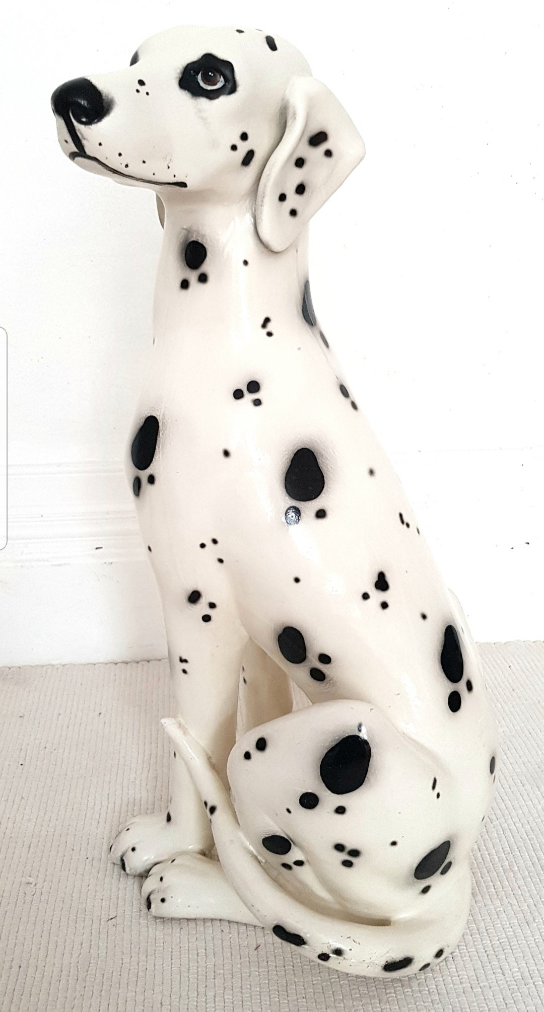 NOW SOLD Midcentury Italian Ceramic Dalmation Statue, Gesso Dog ...