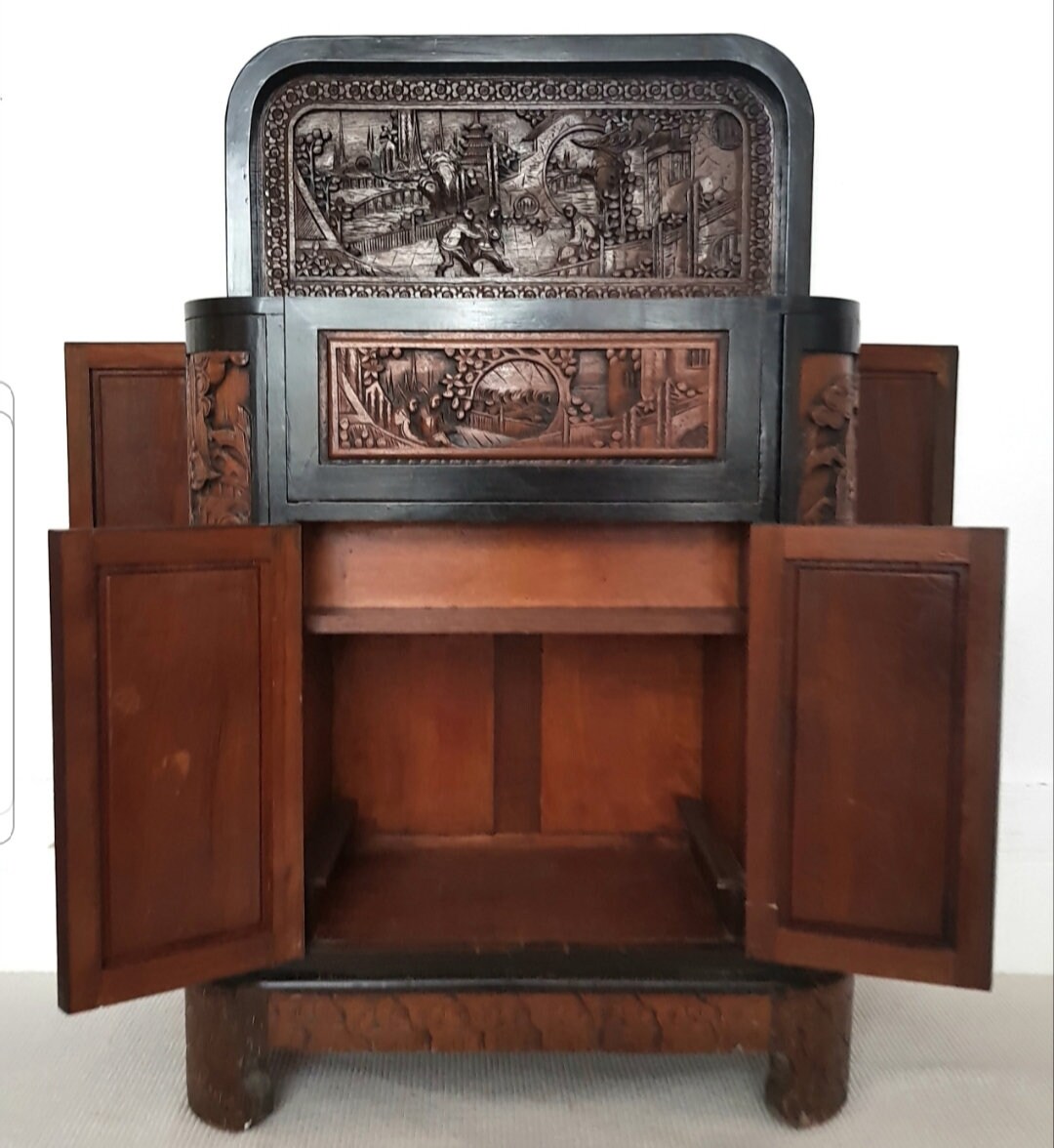 Asian bar cabinet store