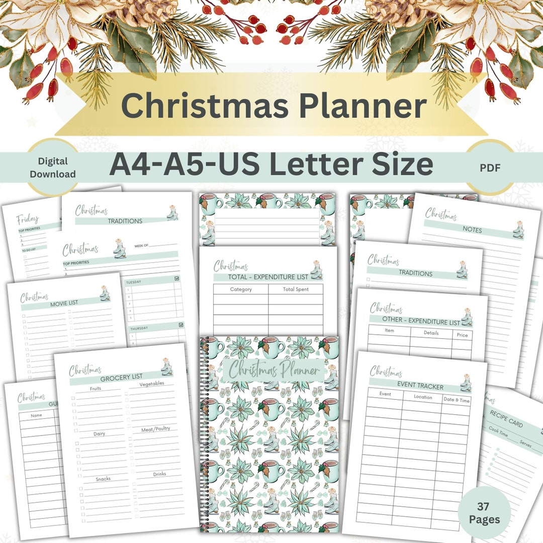 Printable Christmas Planner, Christmas Planner Bundle, Christmas ...
