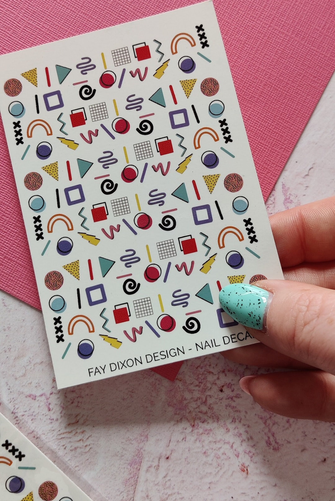 80s/90s Design, Nineties Waterslide Nail Decals - Etsy