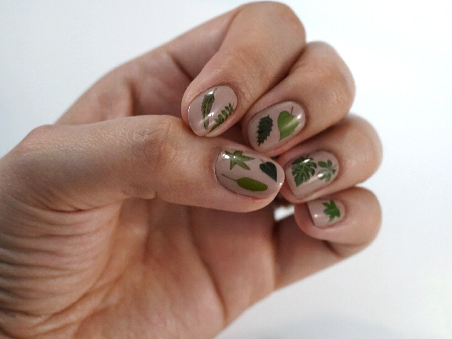 Leaves and Greenery Waterslide Nail Decals - Etsy