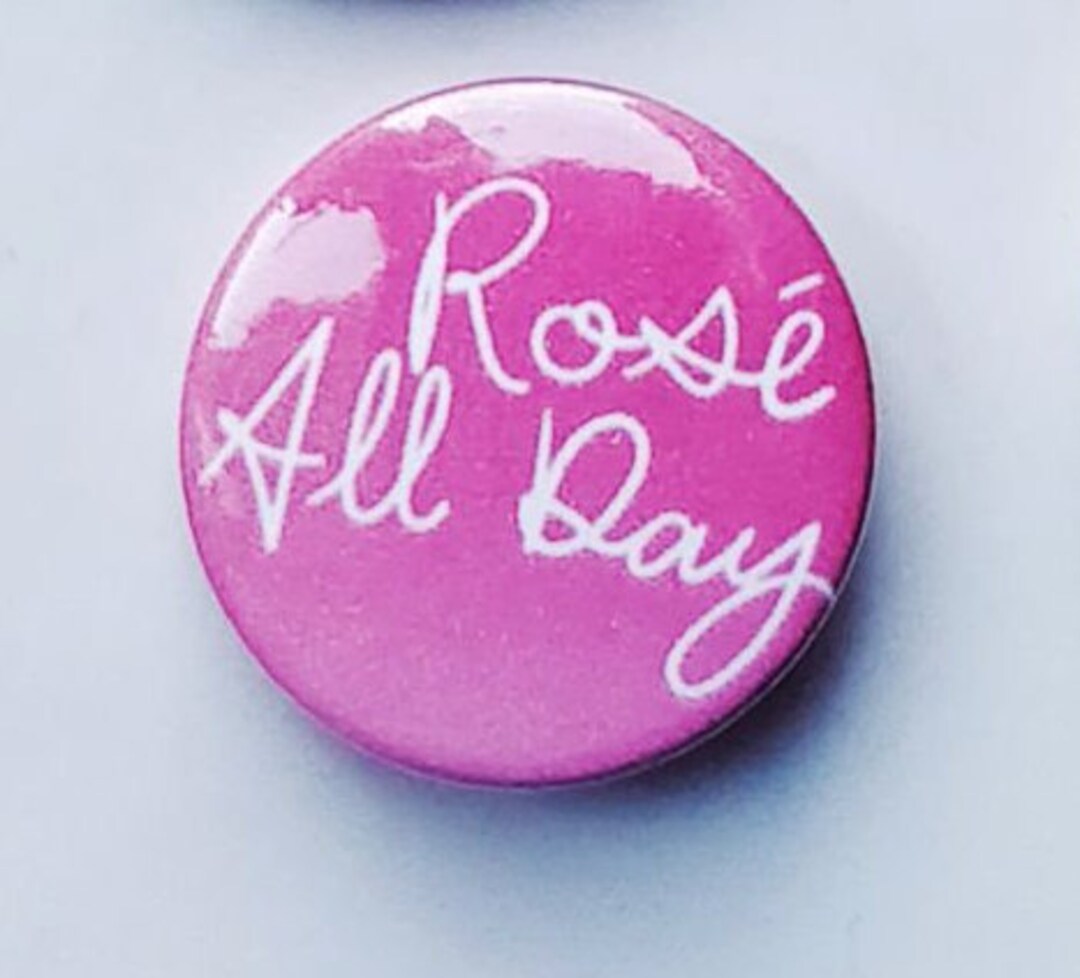Rose All Day Hen Party Mirrors and Badges, Custom Bachelorette Badge ...