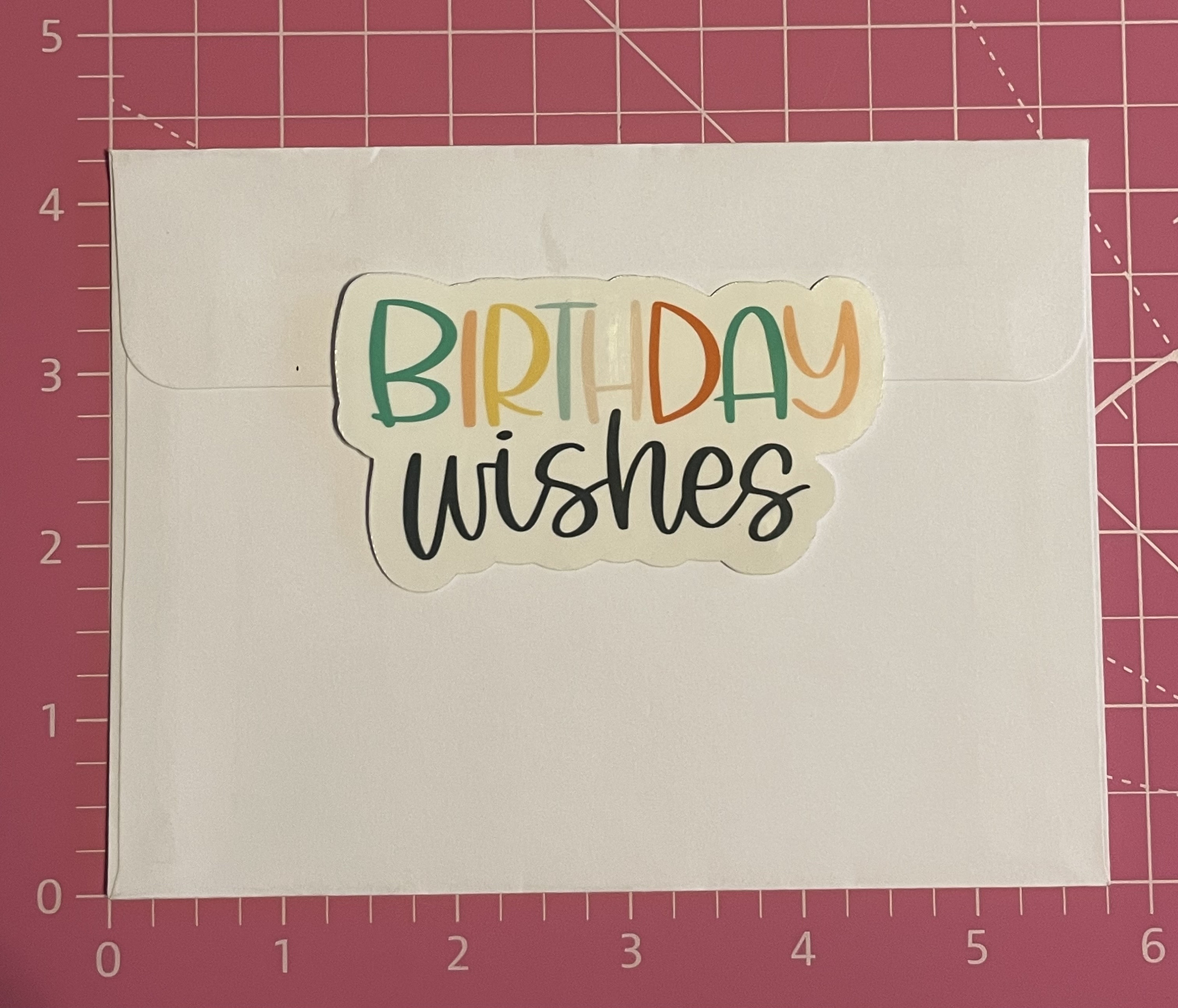 Birthday Wishes Sticker: Waterproof Vinyl Envelope Seal - Etsy