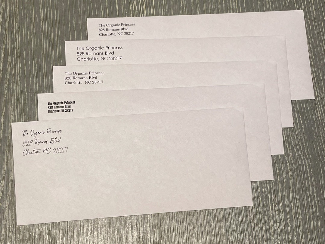 Custom Envelope - #10 White Business Envelope, Security Tinted, Return ...