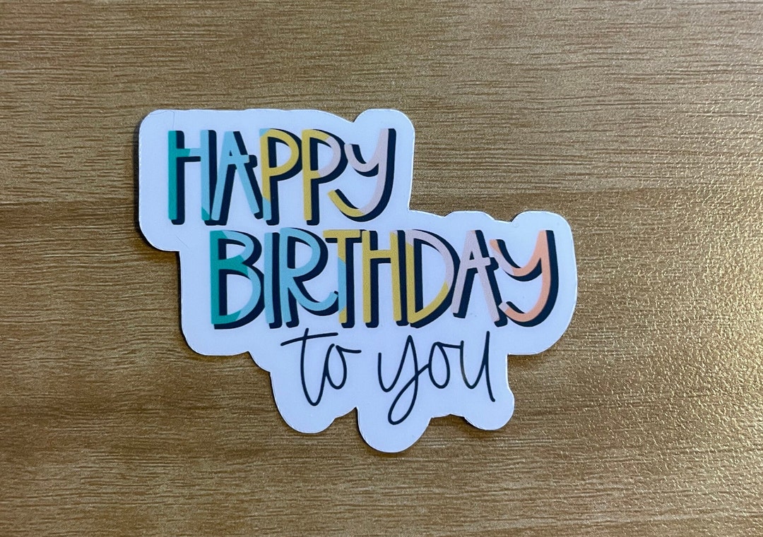 12 Pack Happy Birthday to You Stickers - Happy Birthday Envelope ...