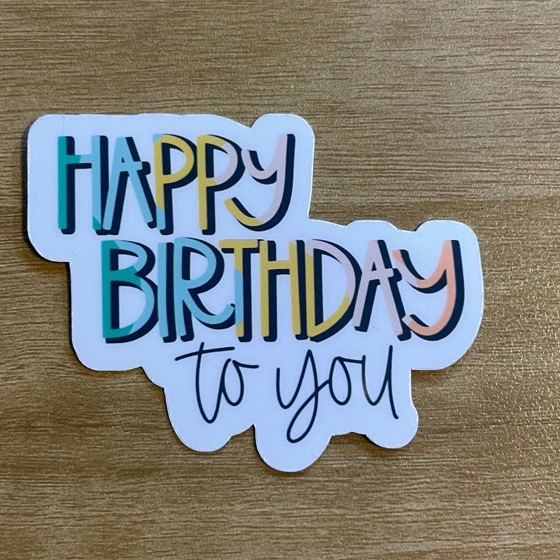 Happy Birthday Sticker - Etsy