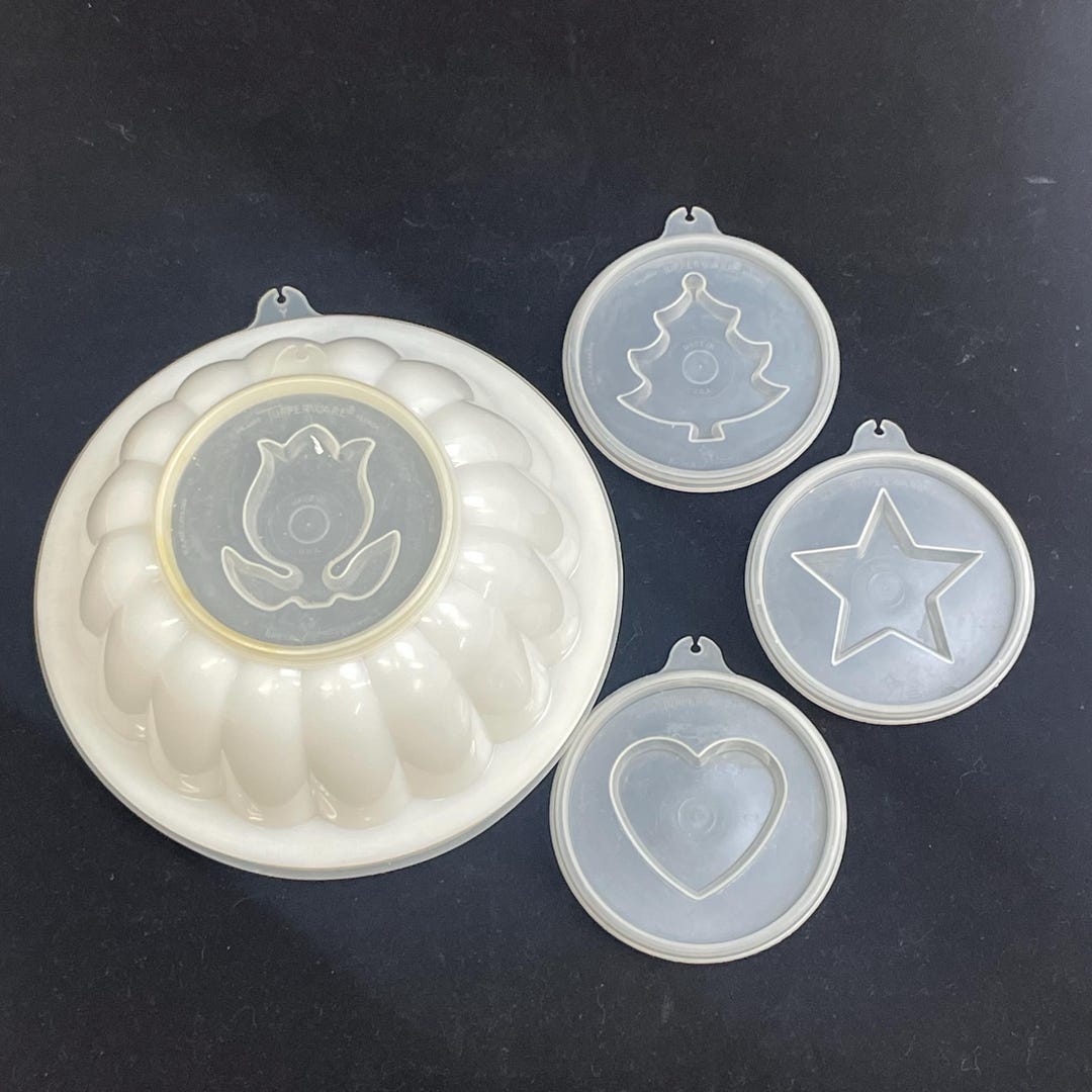 Vintage Tupperware 616 Jello Mold Star Pattern Jel-n-serve White ...