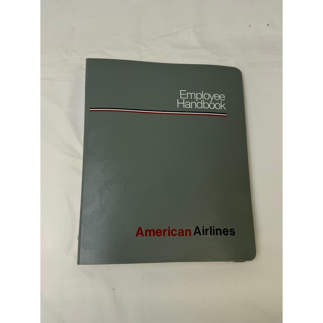 American Airlines AA 1987 Employee Benefits Handbook Binder Flight ...