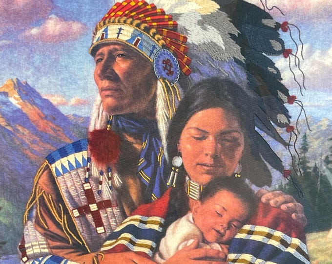 Vintage Dimensions Sioux Family Wool Crewel Embroidery Kit Native ...