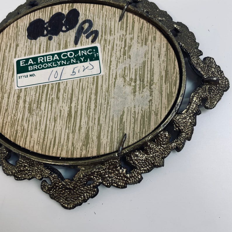 Vintage Brass Metal Black Velvet Greek Women Art Picture Frame Wall ...