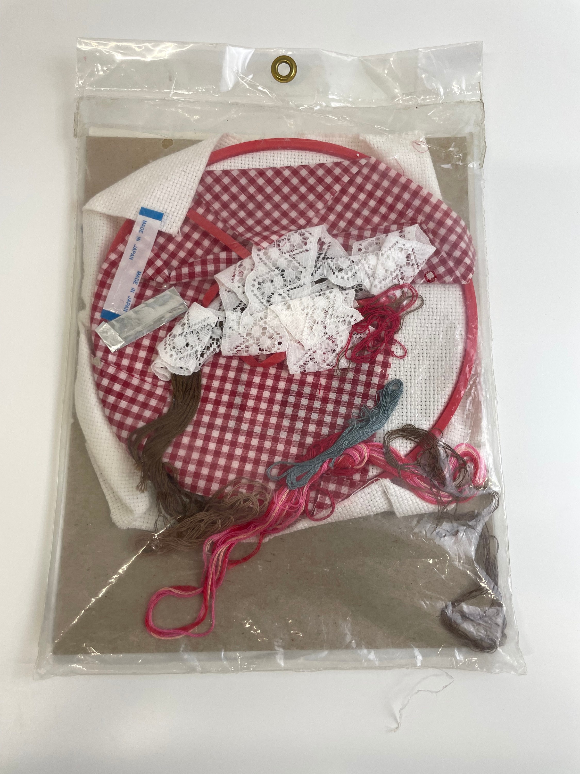 Valiant Crafts 1980s Duck Red Gingham Counted Cross Stitch Kit Cottage ...